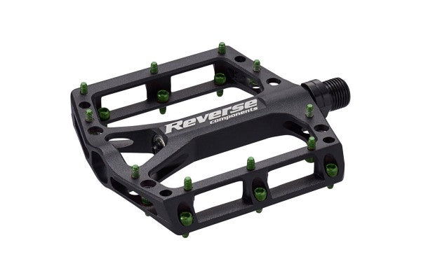 Pedals Reverse Components Black ONE Black Green– Rider 18