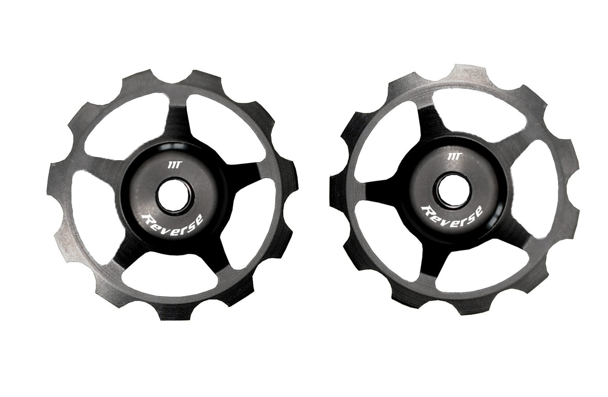 Aluminium pulley set Reverse Black– Rider 18